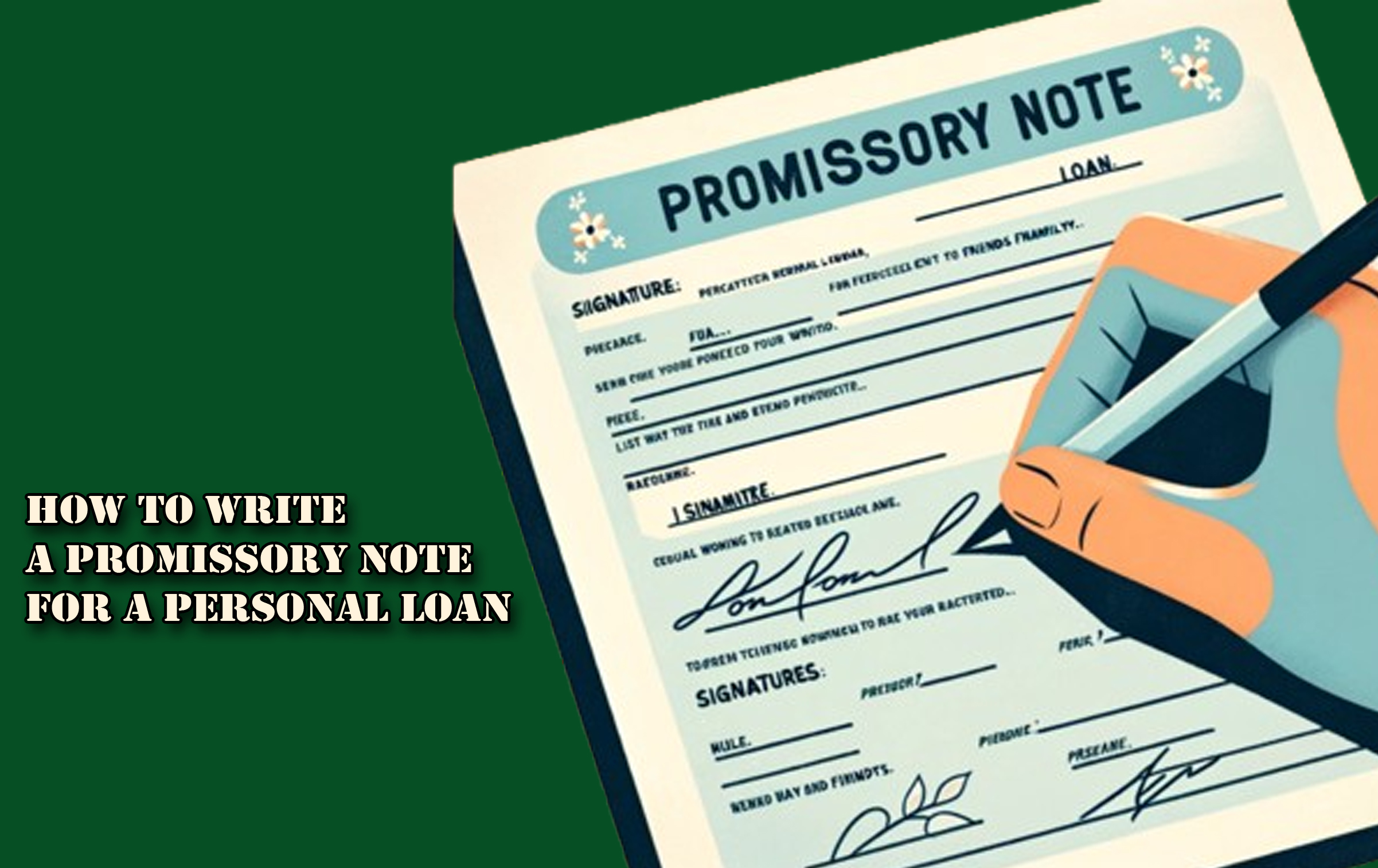 How To Write A Promissory Note For A Personal Loan - kttpharm